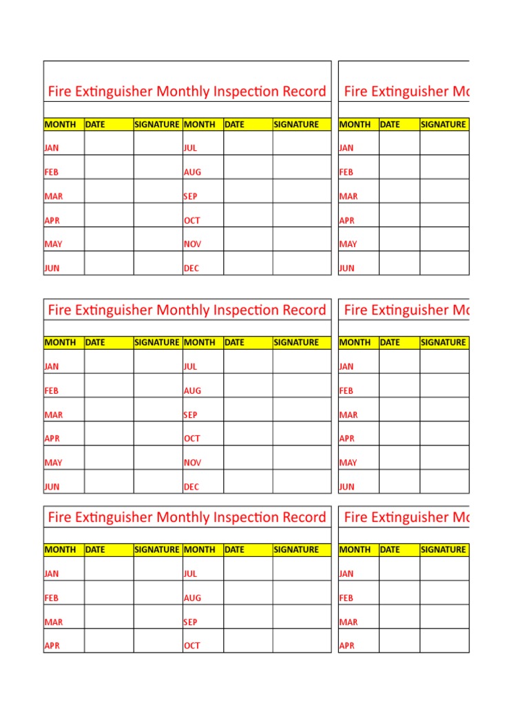 Fire Extinguisher Tag | PDF