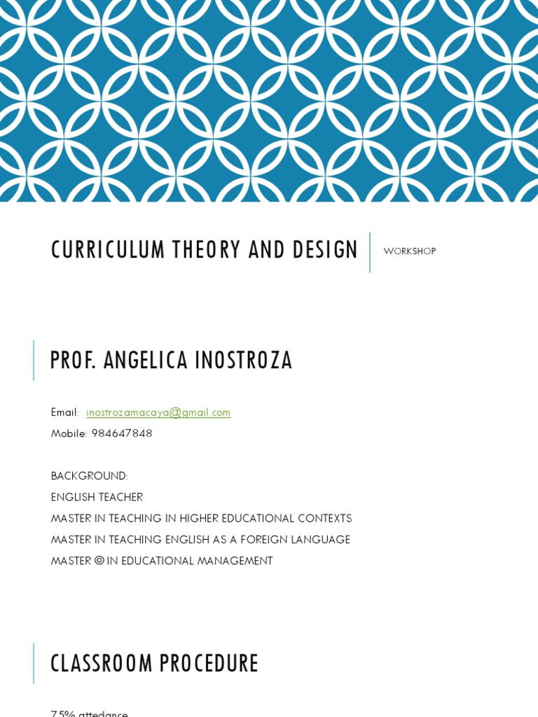 Curriculum Theory and Design | PDF | Career & Growth