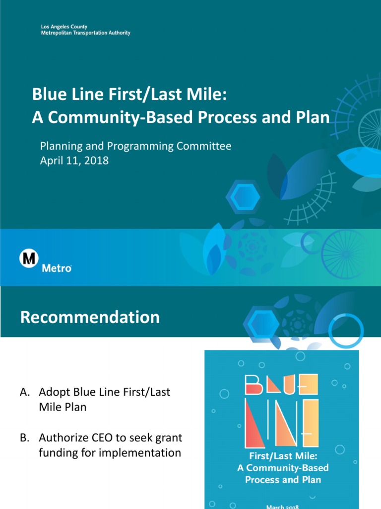 Blue Line First/Last Mile Plan Presentation | PDF | Adventure Travel ...