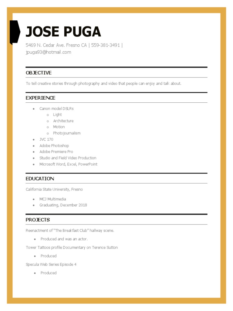 Jose Puga Resume | PDF