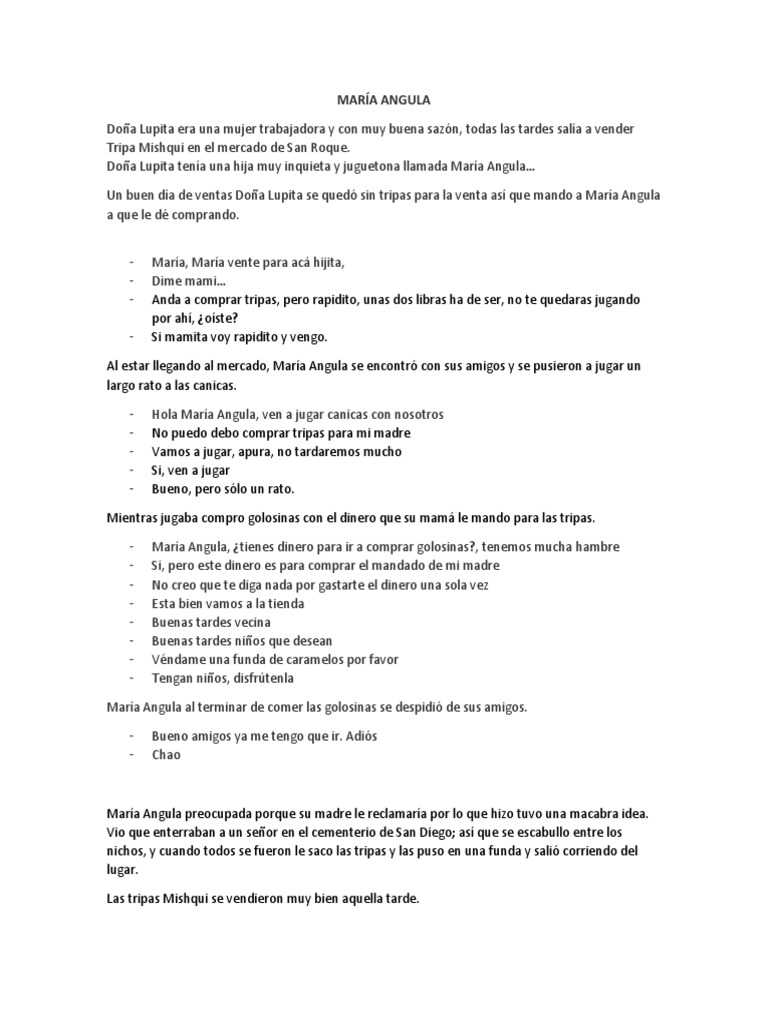 Maria Angula Dialogo | PDF