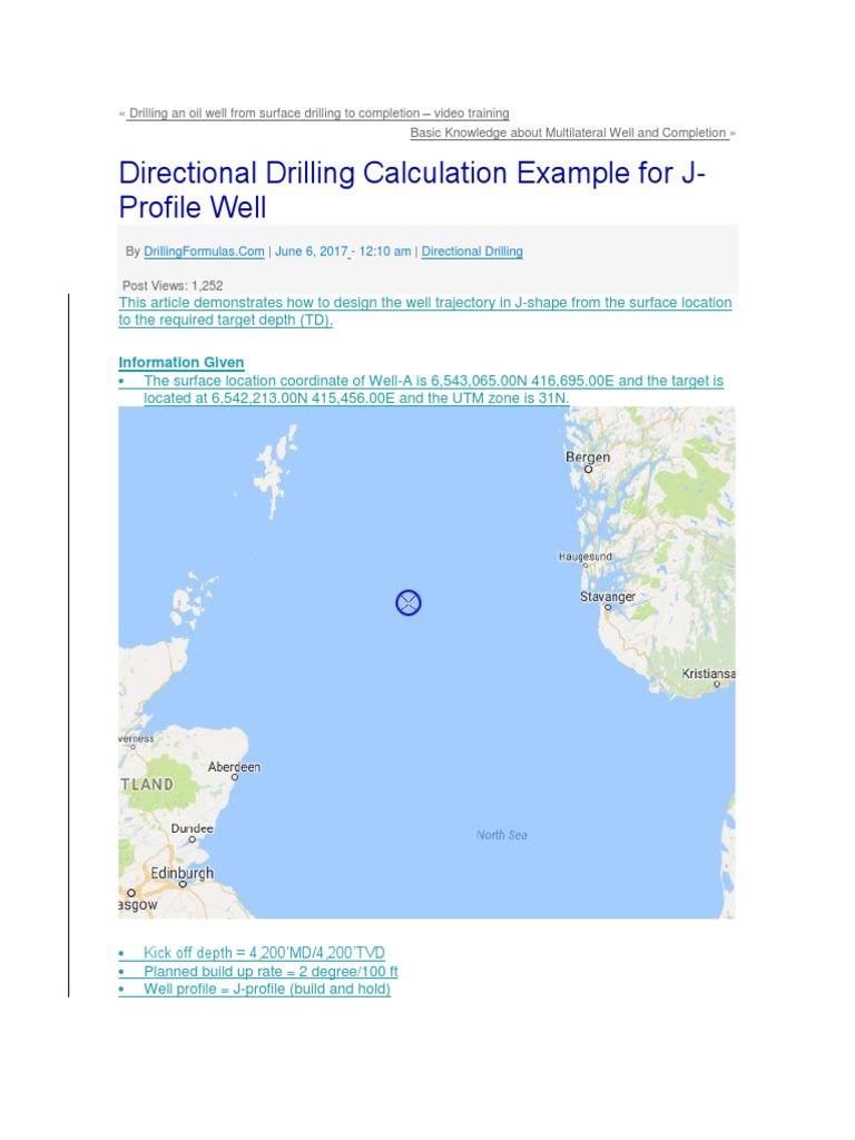 J-Profile Well Drilling Calculations | PDF | Oil Well | Azimuth