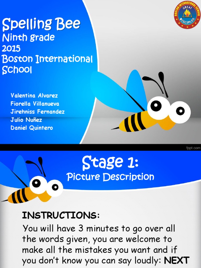 Spelling Bee PPT Example | PDF | Clothing
