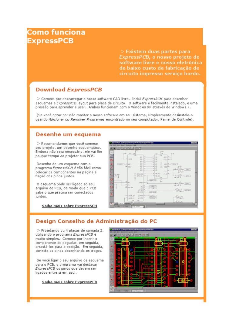 Como Funciona ExpressPCB | PDF | Placa de circuito impresso | Microsoft Windows