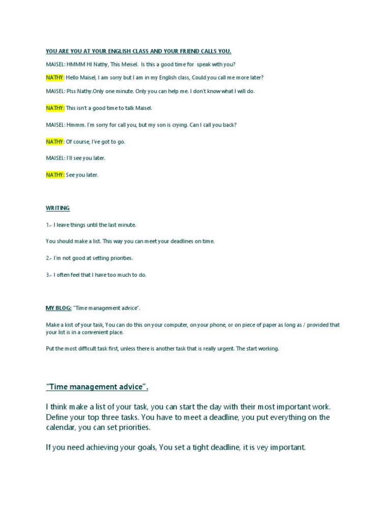 Conversation - Unit 6.lesson C | PDF