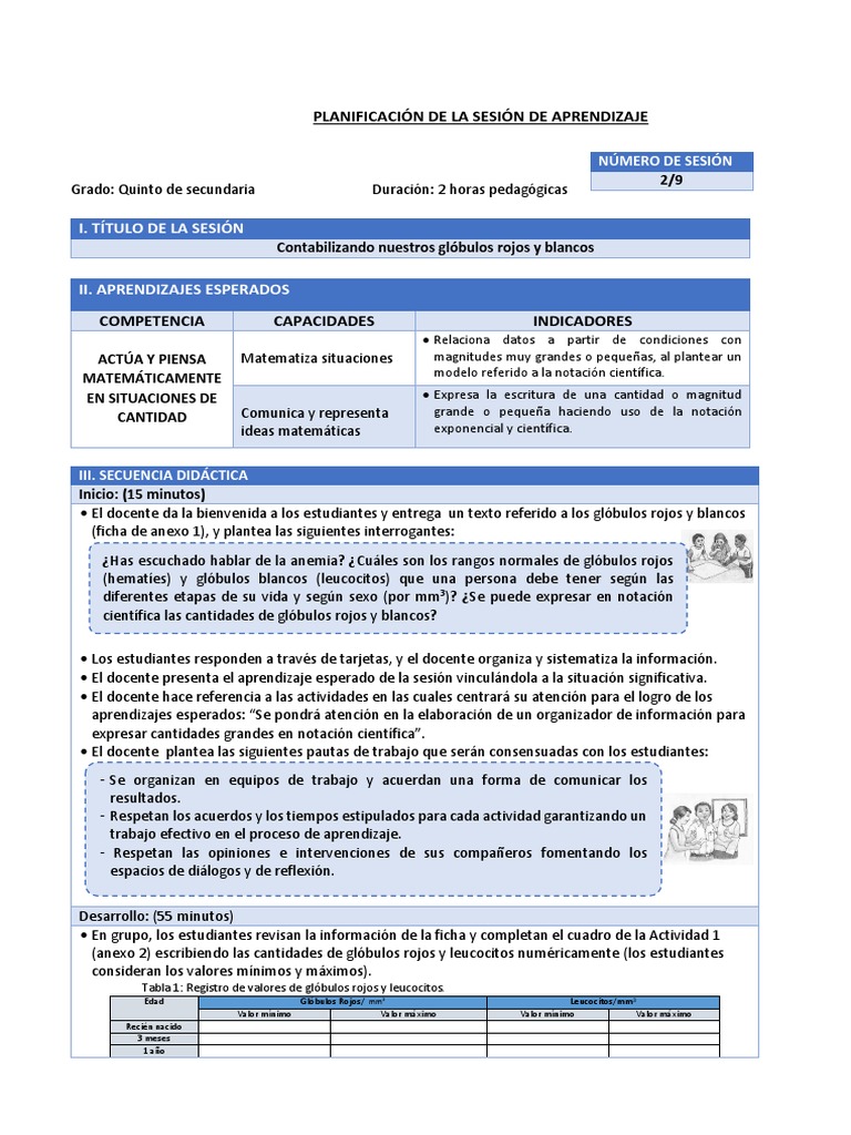 Mat5 U1 Sesion 02 | PDF | Leucocito | Sangre