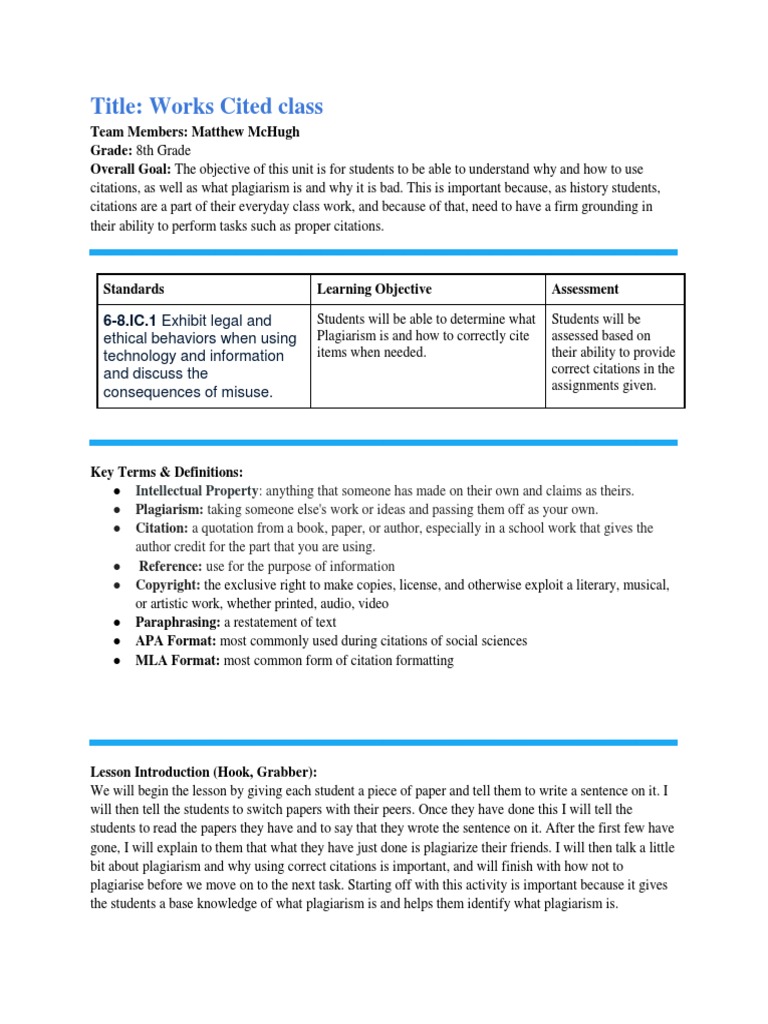 Microteaching Lesson Plan | PDF | Citation | Plagiarism