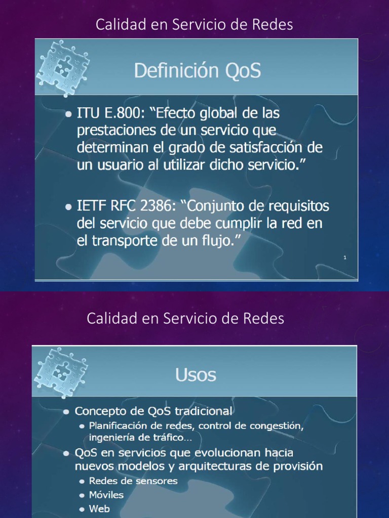 Concepto de Calidad en Las Redes | PDF | Calidad de servicio ...