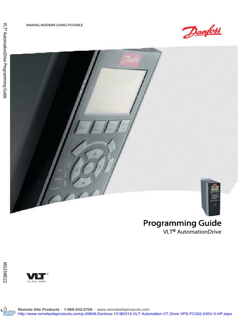 Danfoss 131B0312 Programming Guide PDF | PDF | Power Supply | Electric Motor