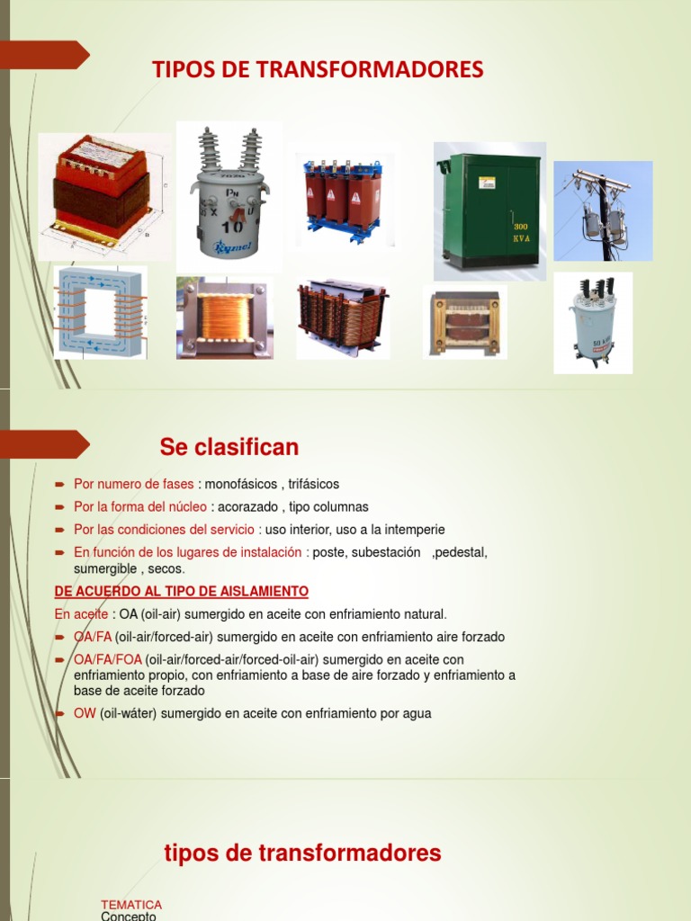 Tipos de Transformadores | PDF | Transformador | Electromagnetismo