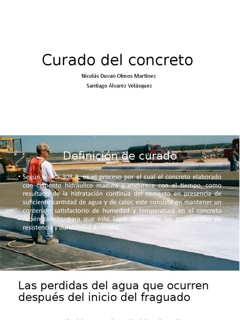 Curado Del Concreto | Descargar gratis PDF | Cemento | Evaporación