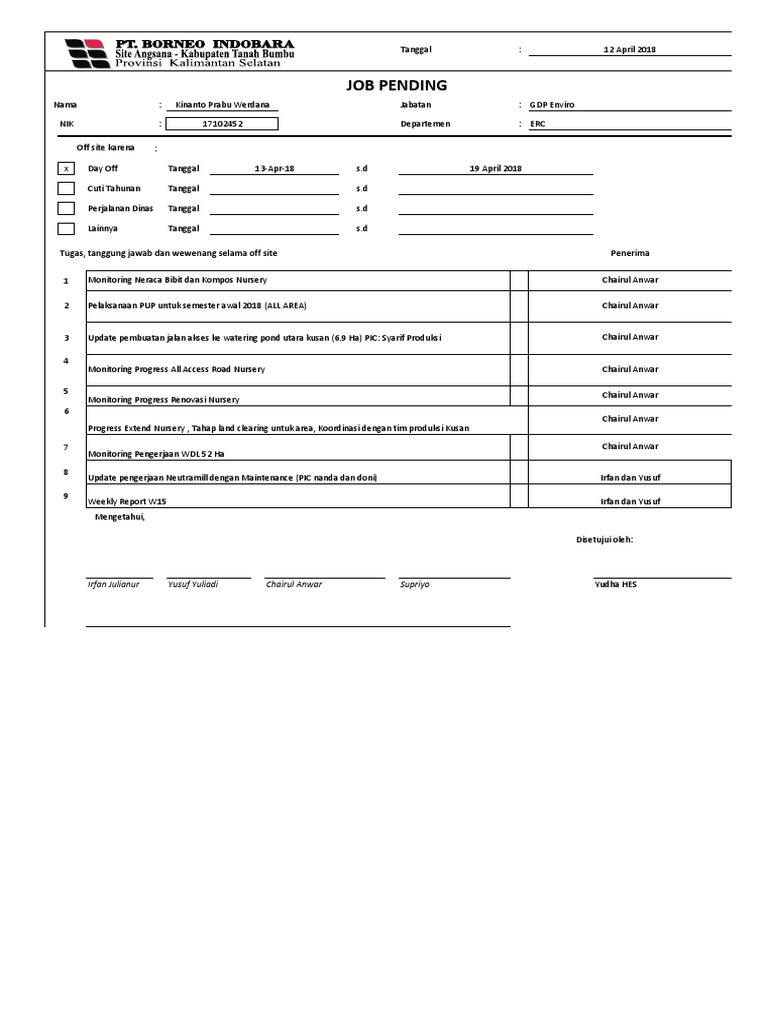 Job Pending April 2018 | PDF