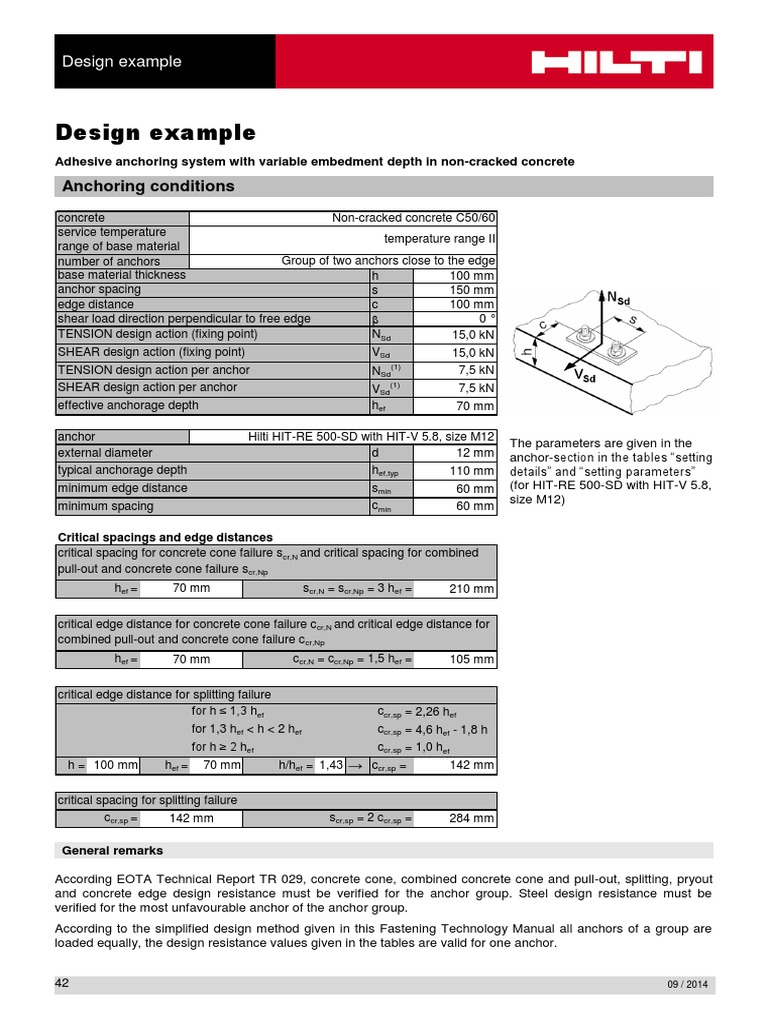 Hilti - Example Calculation - 2014-09 | PDF | Physics | Mechanical ...