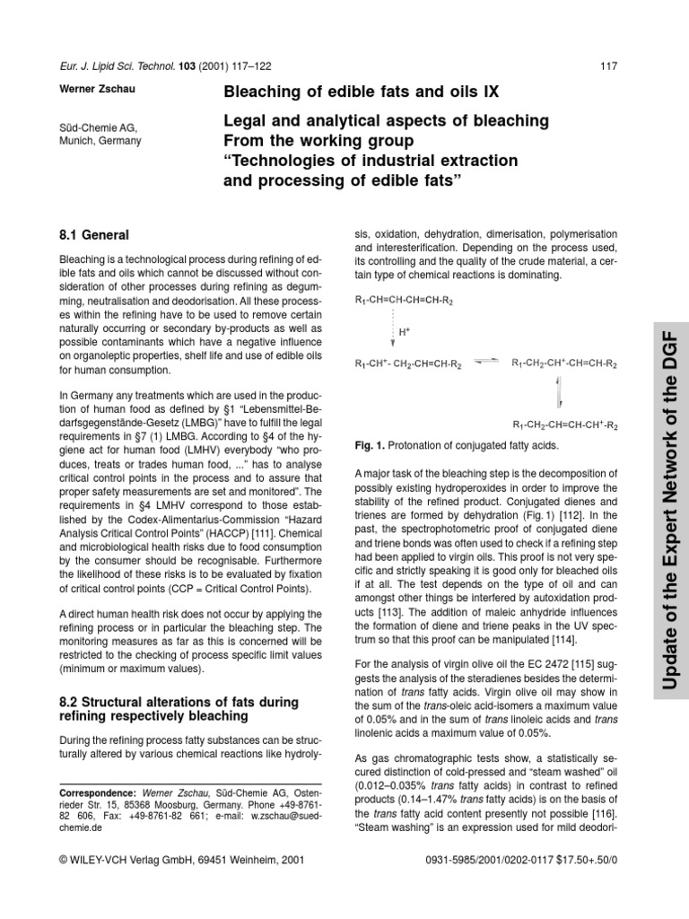 Bleaching Theory | PDF | Cooking Oil | Vegetable Oil