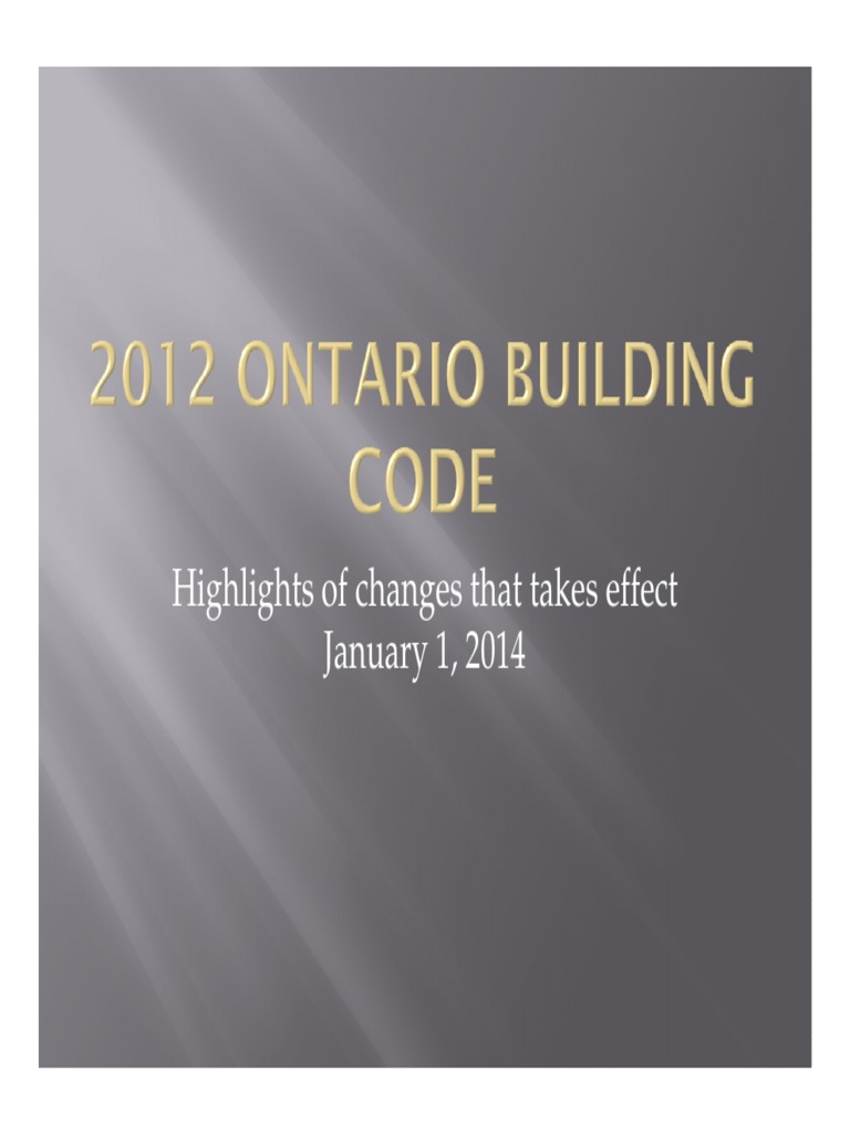 2012 Ontario Building Code | PDF | Stairs | Building Engineering