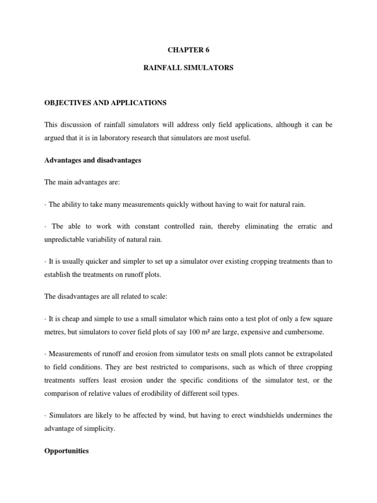 Chapter 6 Rainfall Simulators | PDF | Drop (Liquid) | Rain