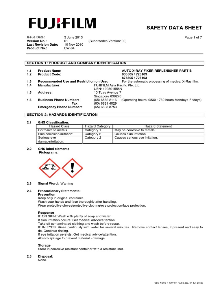 Msds Fixer | PDF | Toxicity | Dangerous Goods