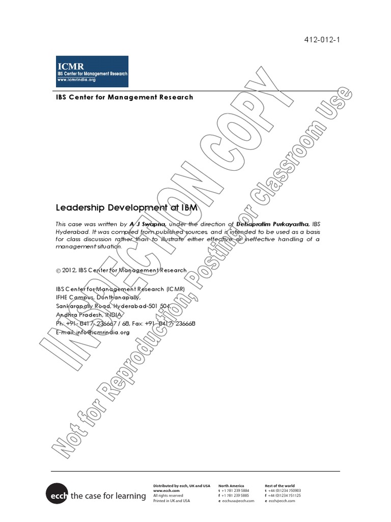 Leadership Development IBM | PDF | Ibm | Leadership