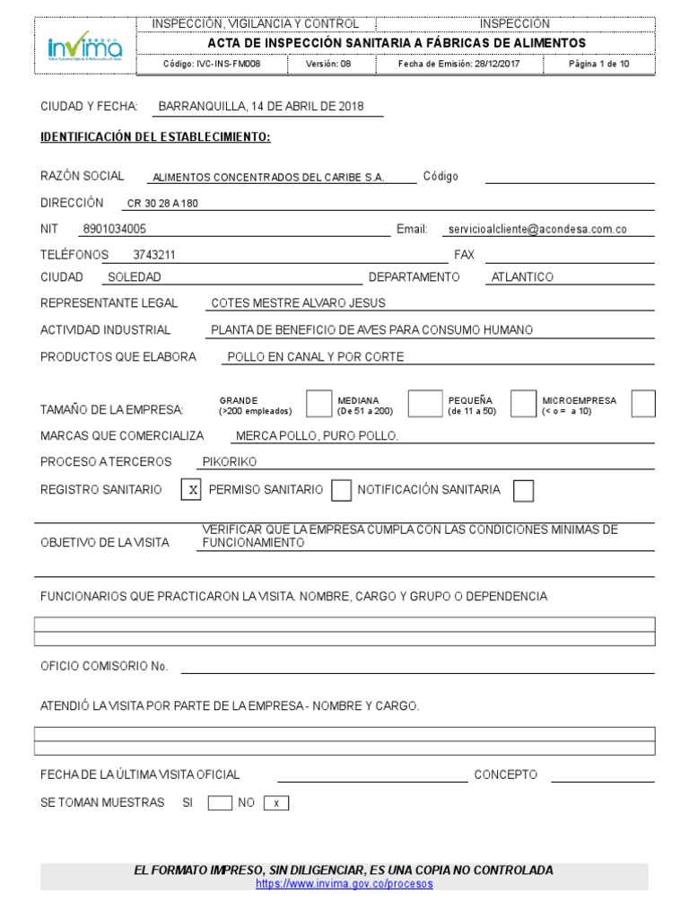 Formato Invima | PDF | Residuos | Agua