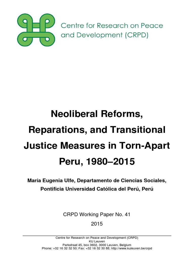 Neoliberal Reforms Reparations and Trans PDF | PDF | Transitional ...