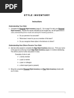 Personal Style Survey | PDF | Psychological Concepts | Cognition