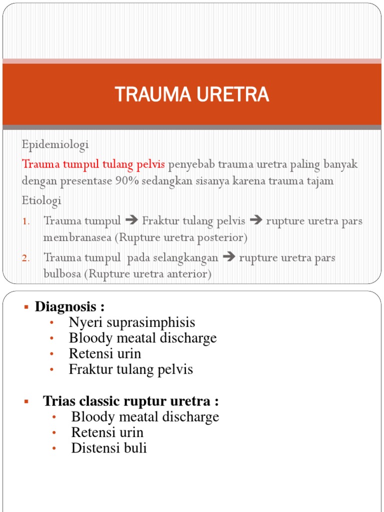 Trauma Uretra dan Penanganannya | PDF | Kesehatan Holistik
