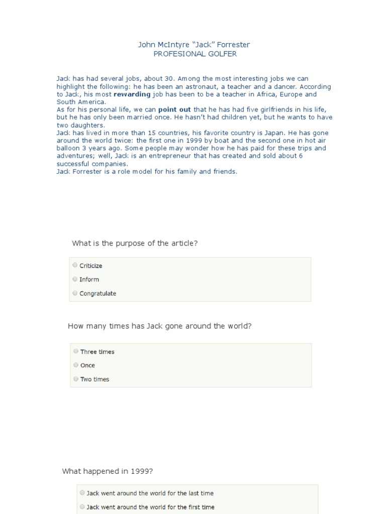 A Profile of Jack Forrester: An Adventurous Entrepreneur and Former ...