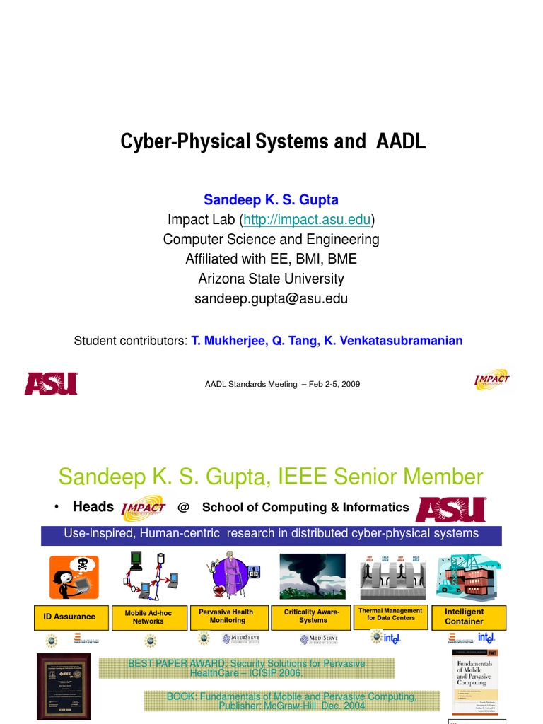 Cyber Physical Systems And Aadl Pdf Computer Security Security