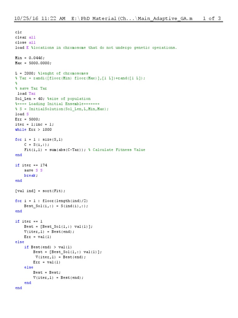 Optimizing Solutions Using An Adaptive Genetic Algorithm Pdf Genetics Biology