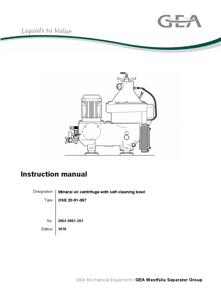Instruction Manual: GEA Mechanical Equipment | PDF | Switch ...