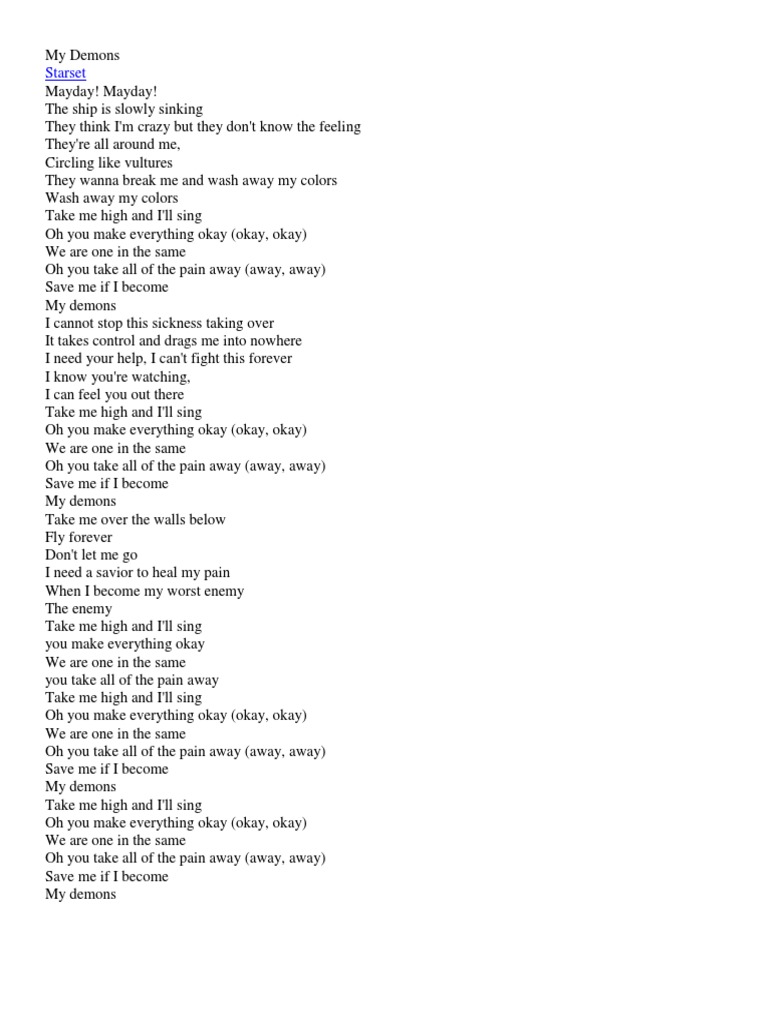 My Demons (Ingles) | PDF