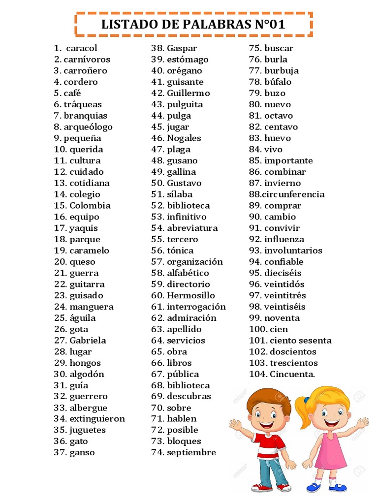 Palabras con N y Ñ: Ejemplos y Listas | PDF | Libros para adolescentes