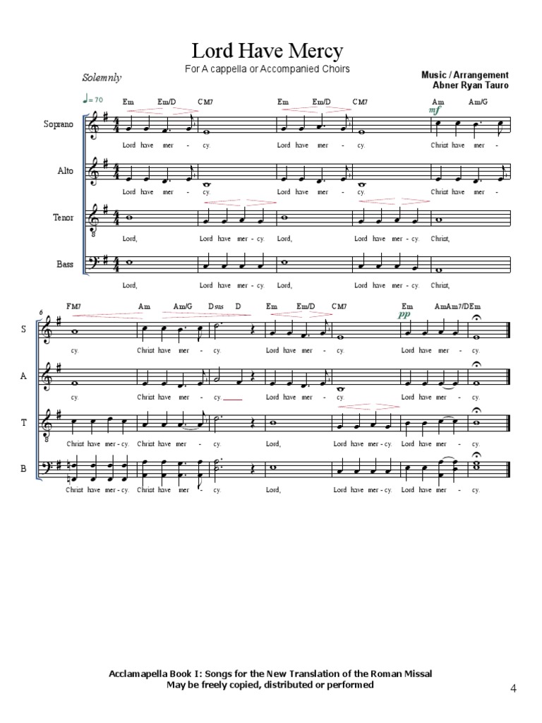 Lord Have Mercy: An A Cappella Arrangement of a Chant Calling for Mercy ...