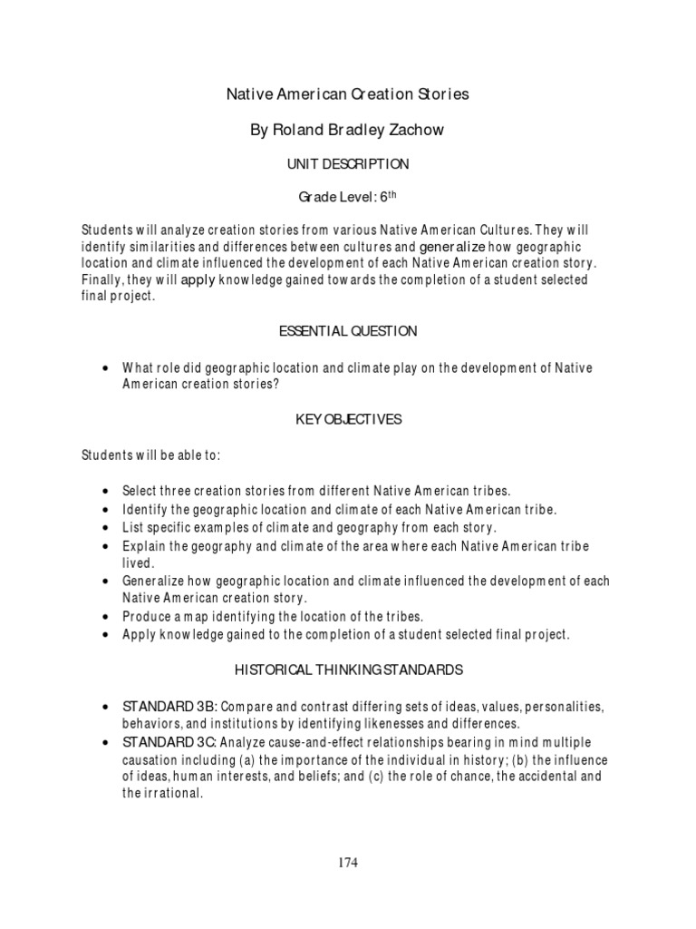 Native American Creation Stories | PDF | Native Americans In The United ...