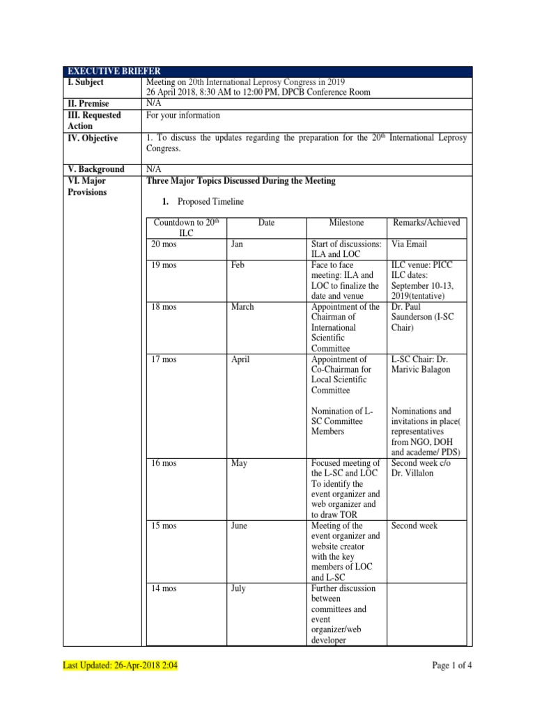 Executive Briefer ILC | Government | Politics