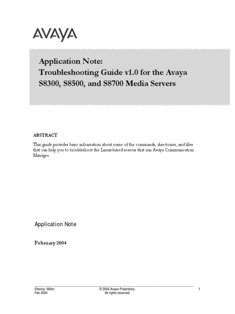 Avaya Linux Troubleshooting Guide | PDF | Command Line Interface | File ...