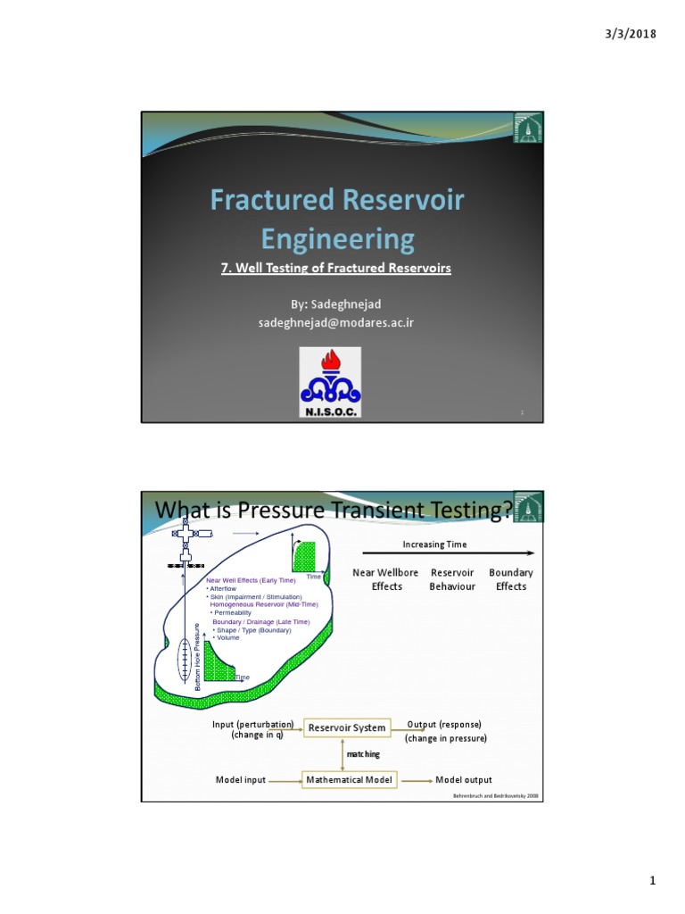 Well Testing in Fractured Reservoirs | PDF | Permeability (Earth ...