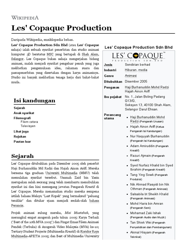 Les' Copaque Production | PDF