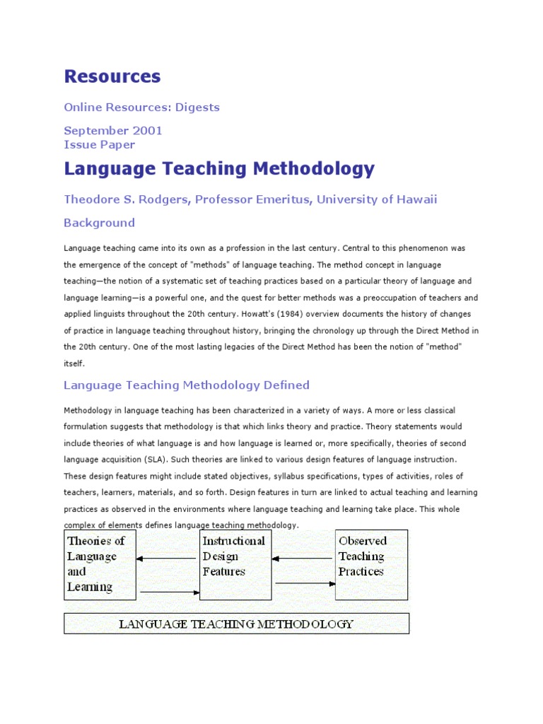 Language Teaching Methodology | PDF | Language Education | Second ...