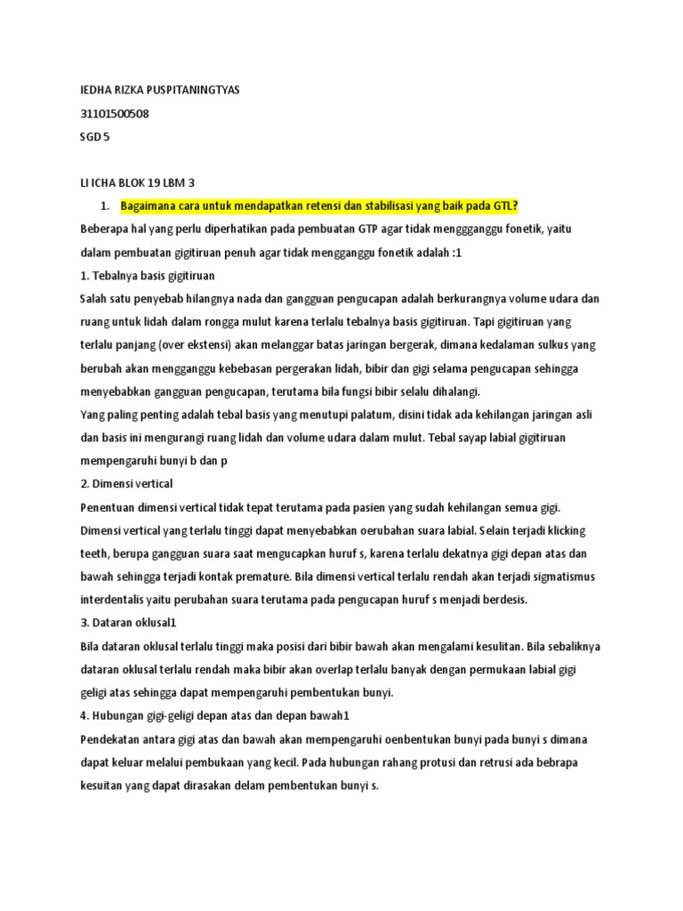 Li Icha Blok 19 LBM 3 | PDF