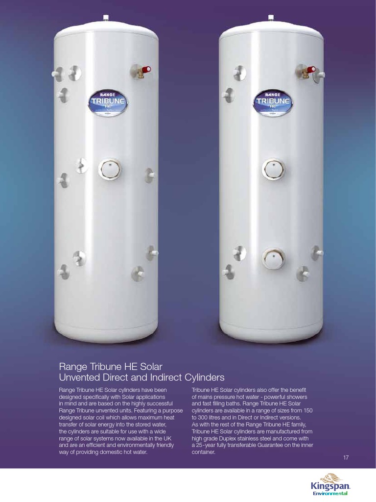 Range Tribune HE Solar Cylinders: Efficient and Environmentally ...