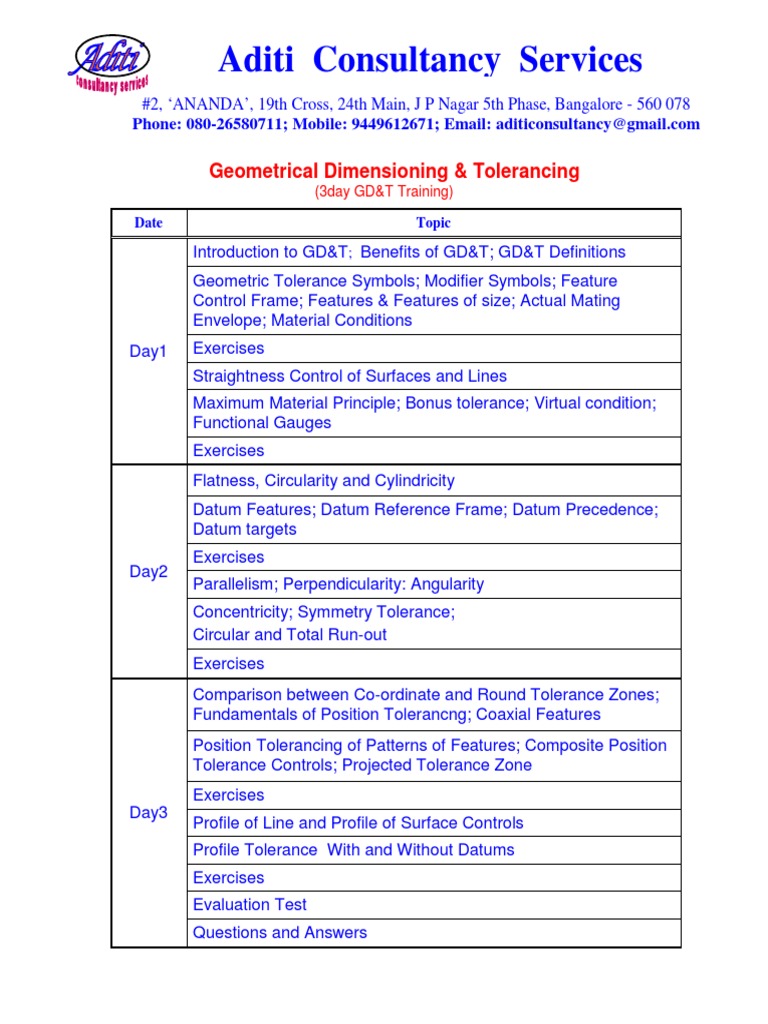 GD&T Training for Engineers | PDF
