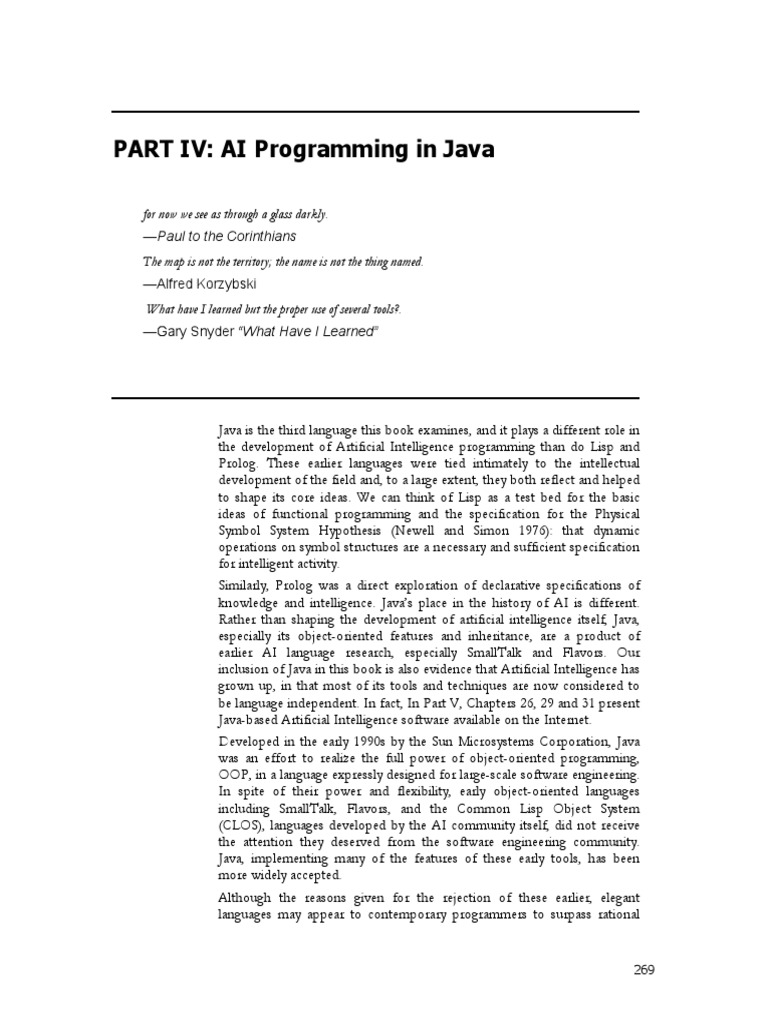 AI Programming in Java | PDF | Object Oriented Programming | Java ...