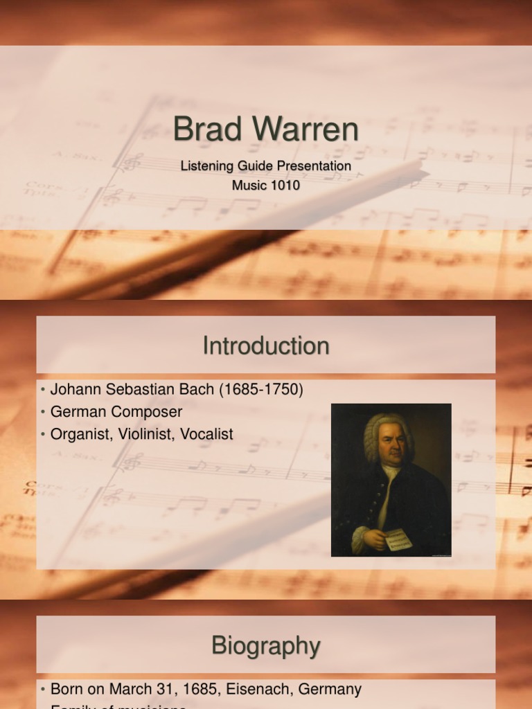 Semester Listening Guide Presentation - Brad Warren | PDF | Tempo ...