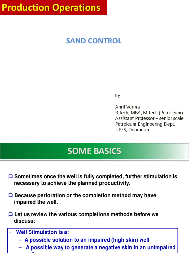 Sand Control | PDF | Casing (Borehole) | Chemical Engineering