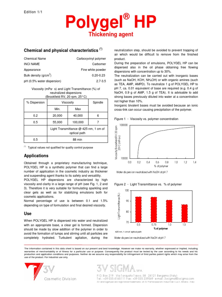 Polygel HP | PDF | Polymers | Viscosity