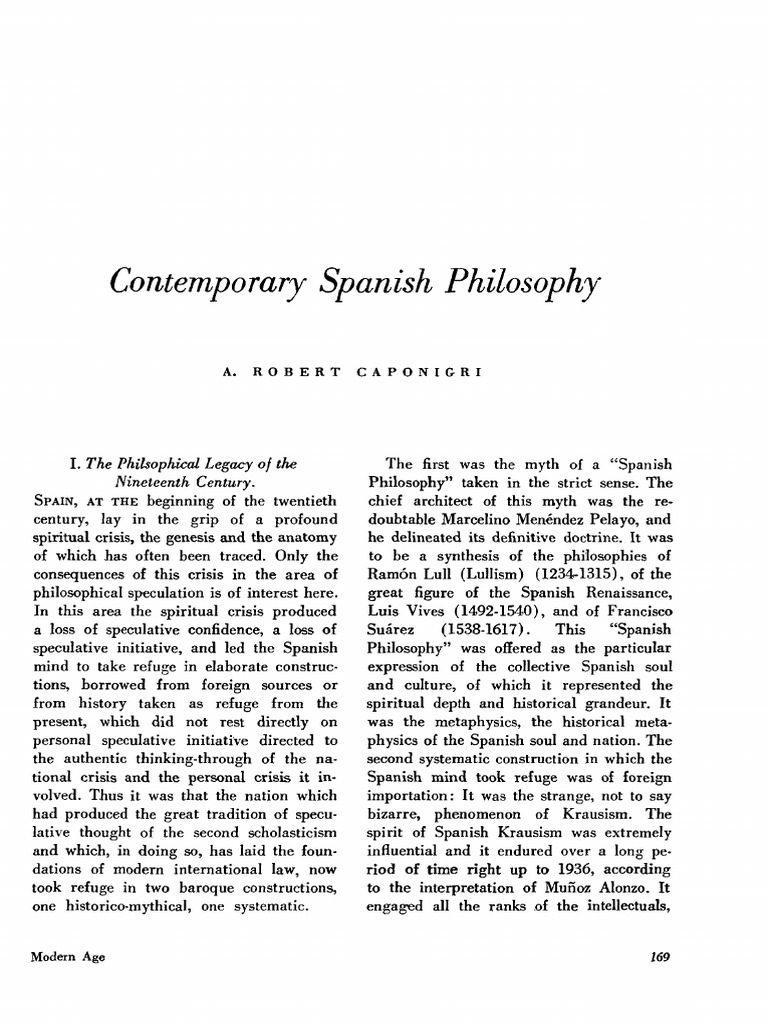 Awakening Spanish Thought: Unamuno, Ortega y Gasset, and D'Ors | PDF ...