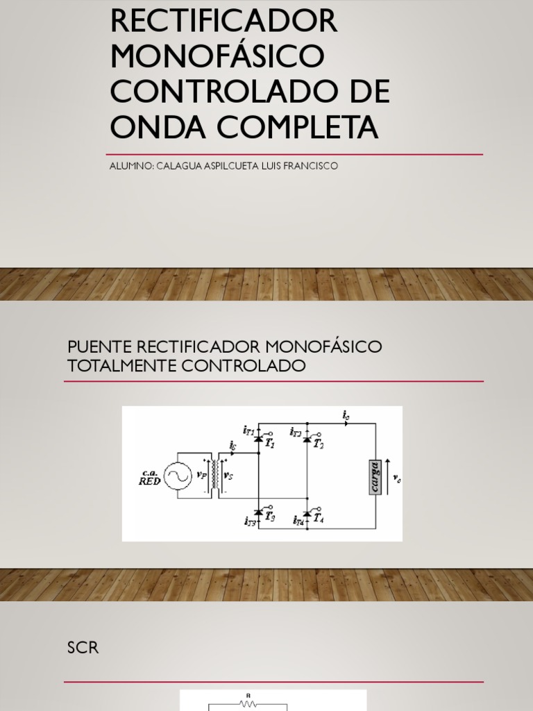 Rectificador Monofásico Controlado de Onda Completa | PDF
