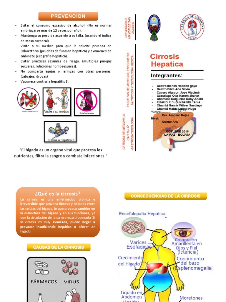 Triptico Cirrosis 2 | PDF
