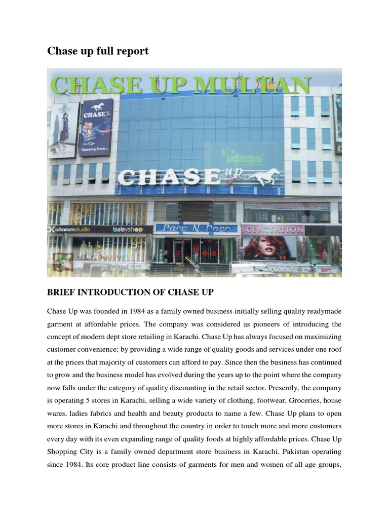 Chase Up Full Report | PDF | Pricing | Quality Management